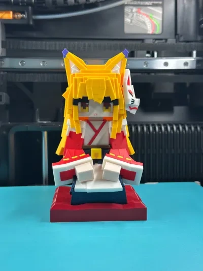 我的世界YSM酒狐蹲坐 - 免费 3D 打印模型 - MakerWorld