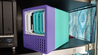 QNASMINI V2 6盘位2.5寸NAS 来自 丫丫赶海MakerWorld：免费下载 3D 模型