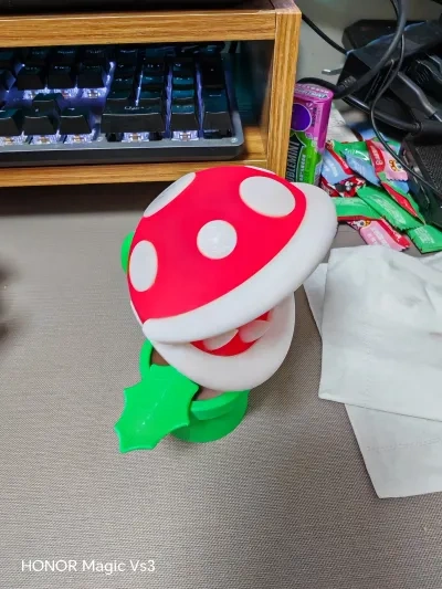 摇头晃脑的食人花 (no AMS) Bobblehead Piranha Plant 来自 wCHRGw MakerWorld：免费下载 3D 模型