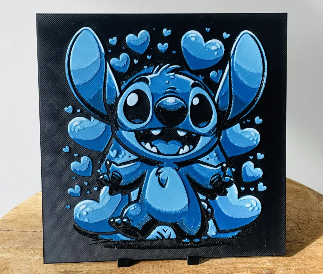 Stitch with Hearts - HueForge 来自 Borustheguard - MakerWorld