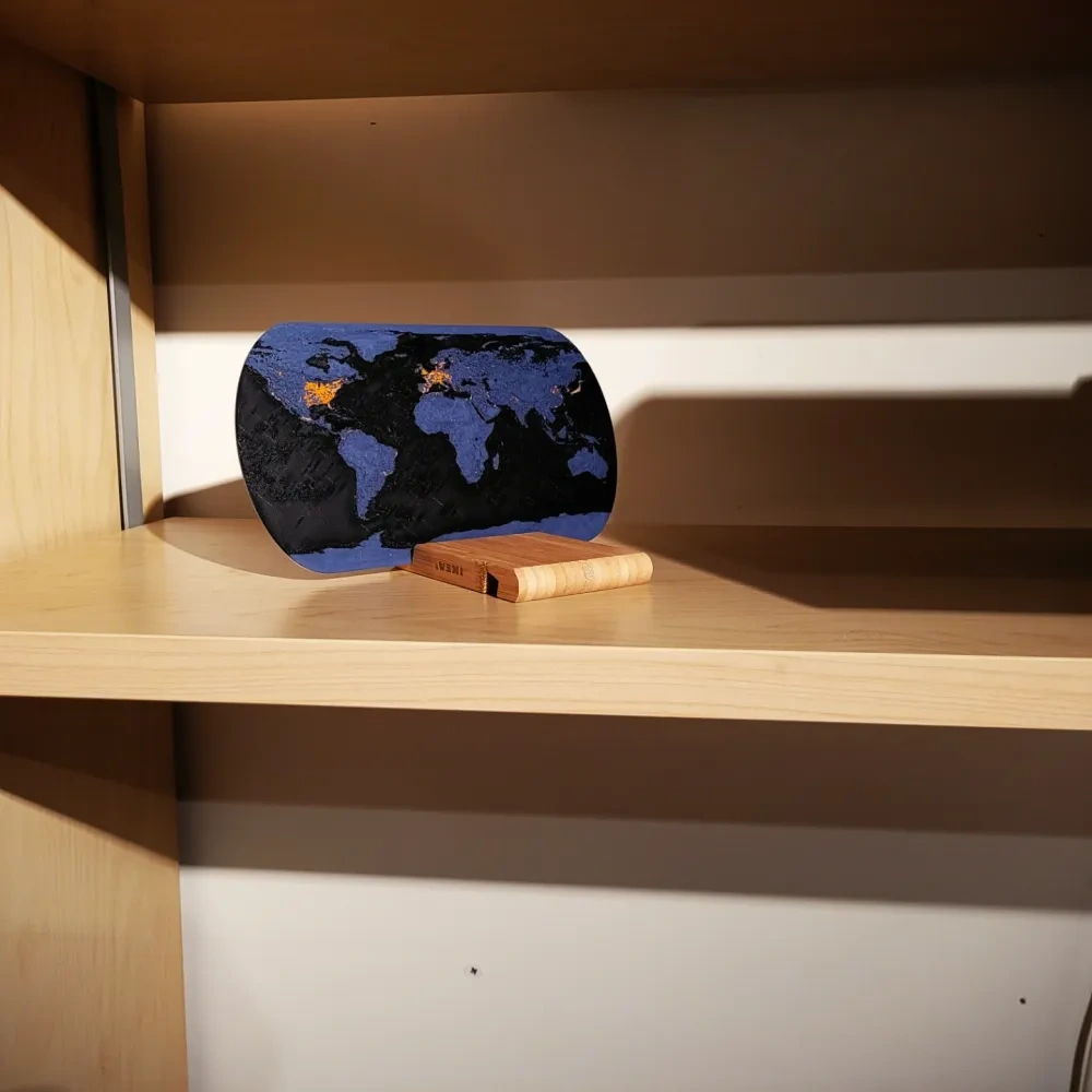 Backlit World map at night - CUSTOMISED HUEFORGE 来自 JS DESIGN - MakerWorld