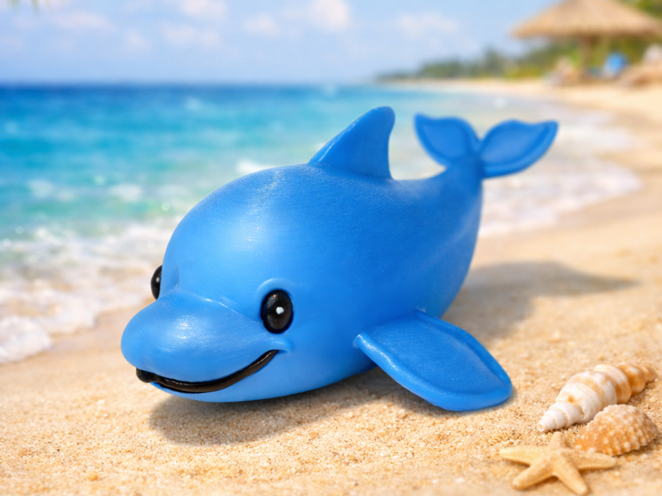 快乐的海豚 – 打印出来感受夏日风情！ - 免费 3D 打印模型 - MakerWorld