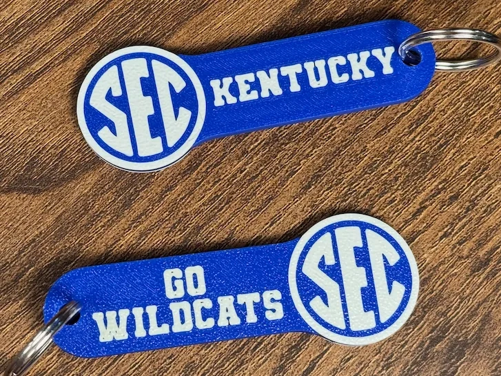Kentucky Wildcats SEC Football Keychain 来自 dcv designs - MakerWorld