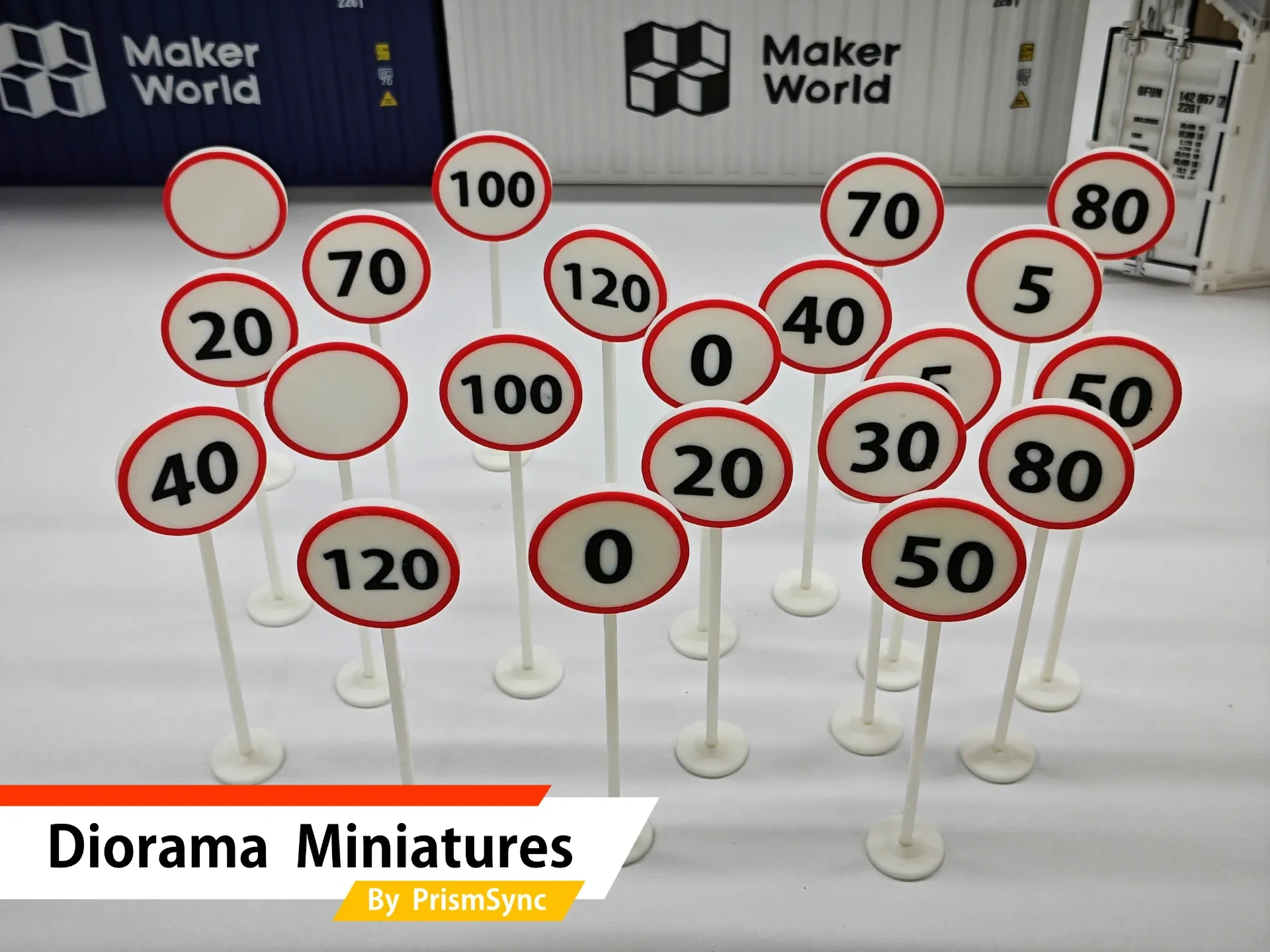 [Diorama Miniatures] Speed Limit Traffic Sign 来自 Prism_Sync - MakerWorld