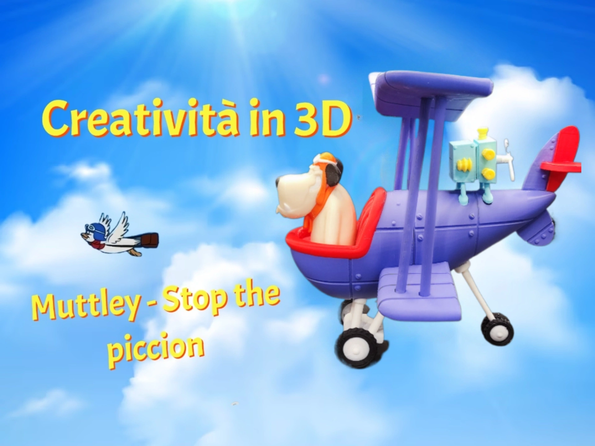 Muttley驾驶飞行机器*更新* 来自 Creatività in 3DMakerWorld：免费下载 3D 模型