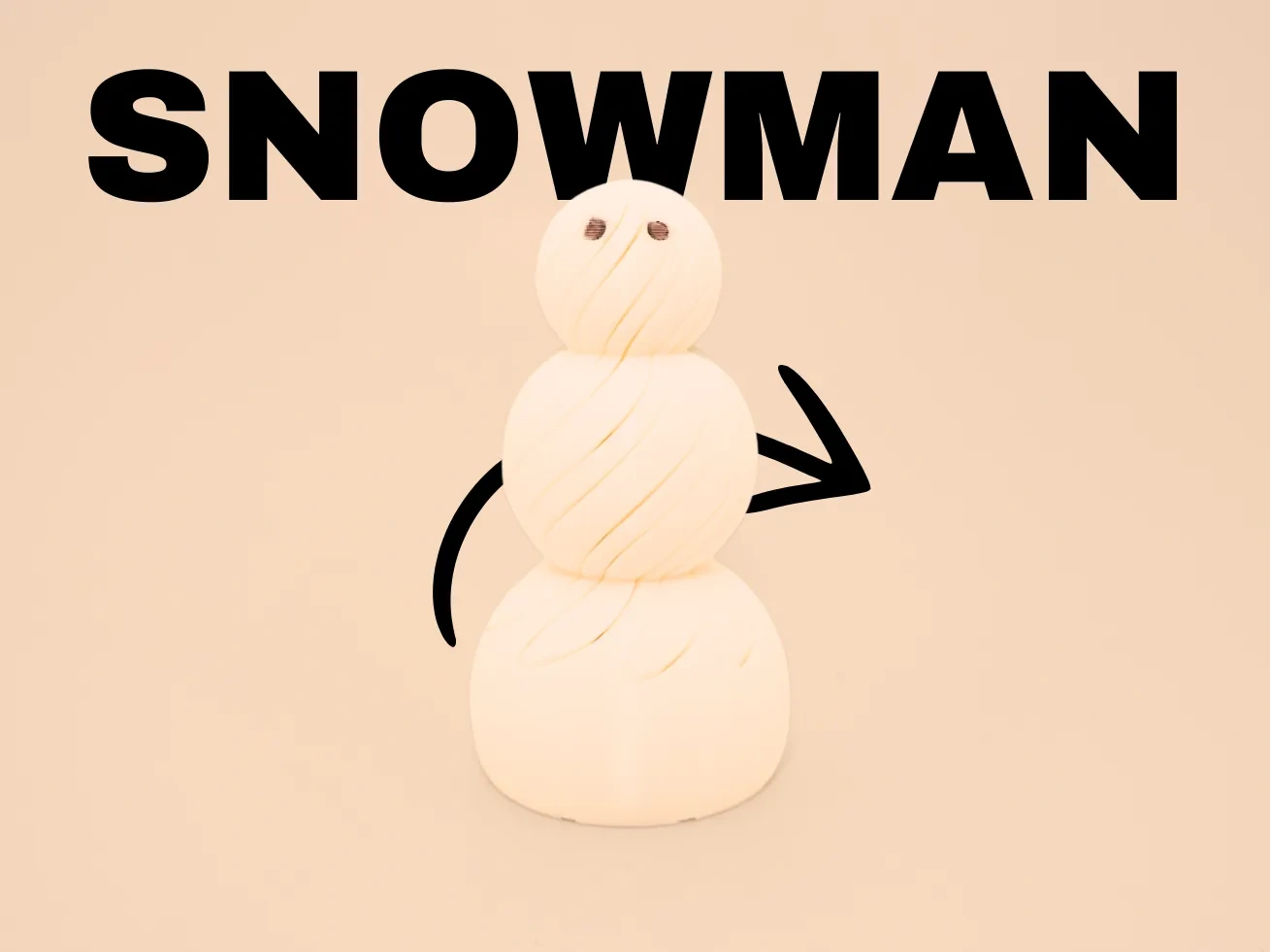 SNOWMAN Vortex Thread Passthrough Fidget -Simple 来自 Fin3dPrinting ...
