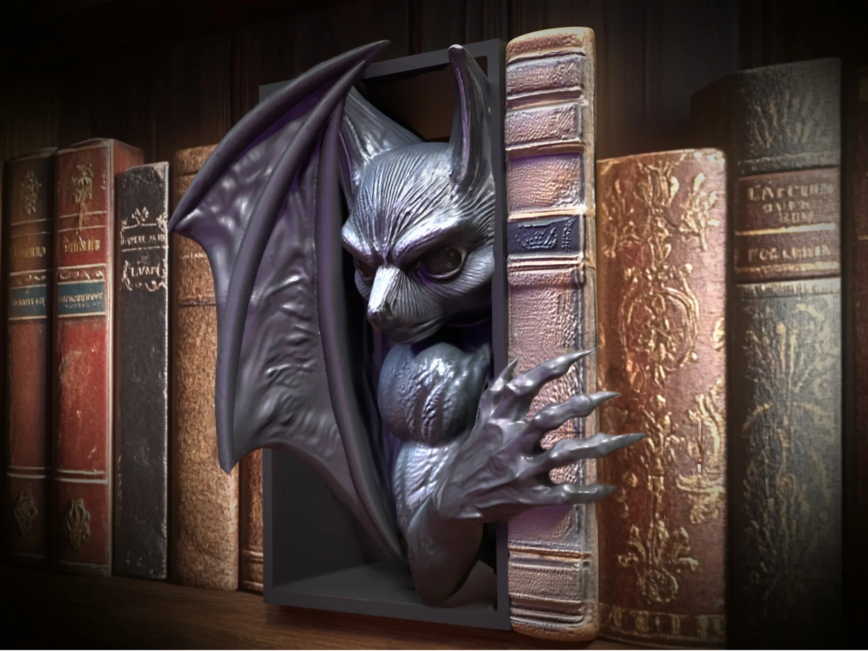 Bat Book Nook 来自 PinkyWings - MakerWorld