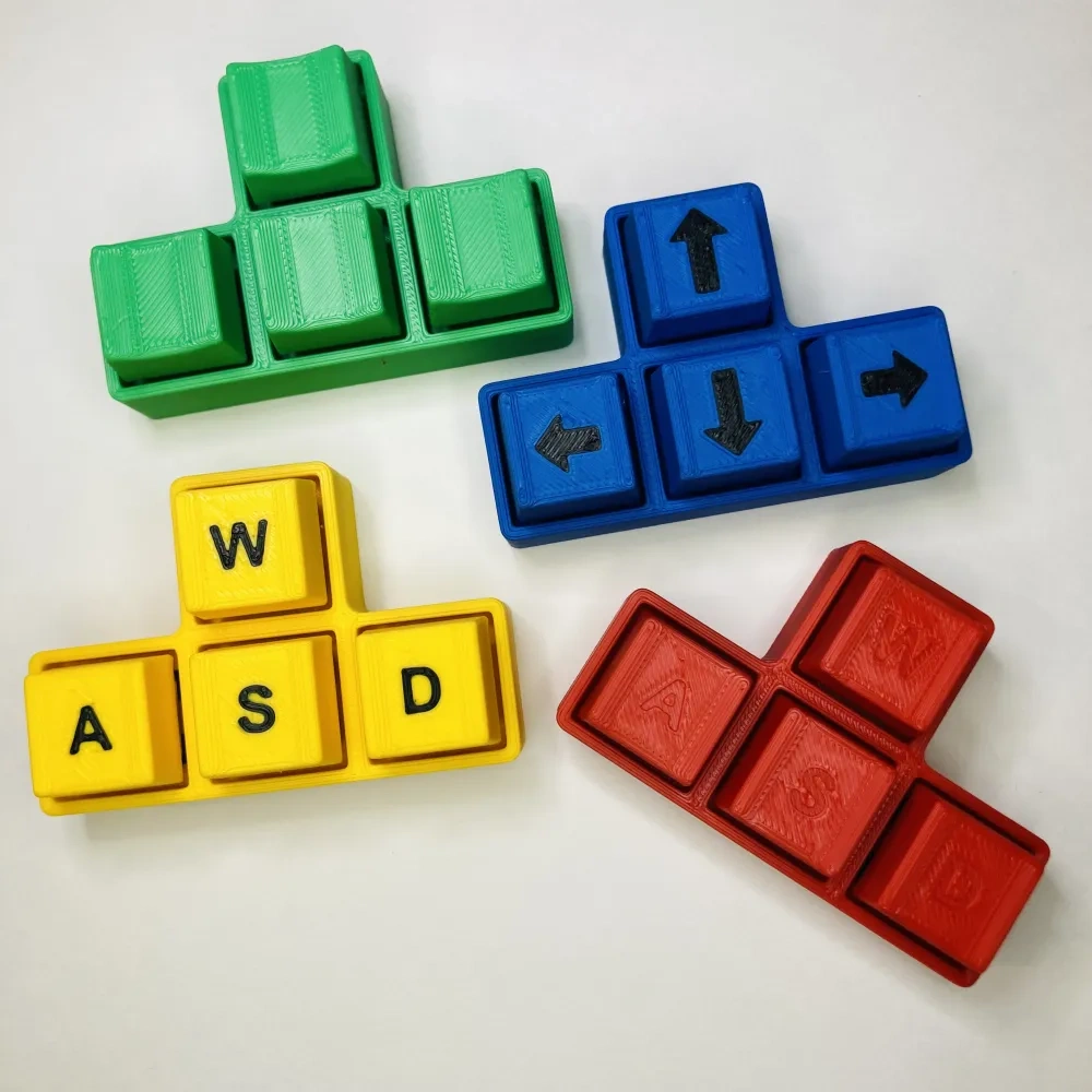 WASD 按键解压玩具 (需要 4 个 MX 轴体) 来自 SpacedOut MakerWorld：免费下载 3D 模型