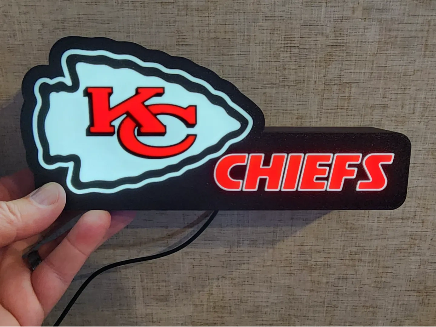Kansas City Chiefs LED Lightbox - Two Sizes 来自 MayHem - MakerWorld