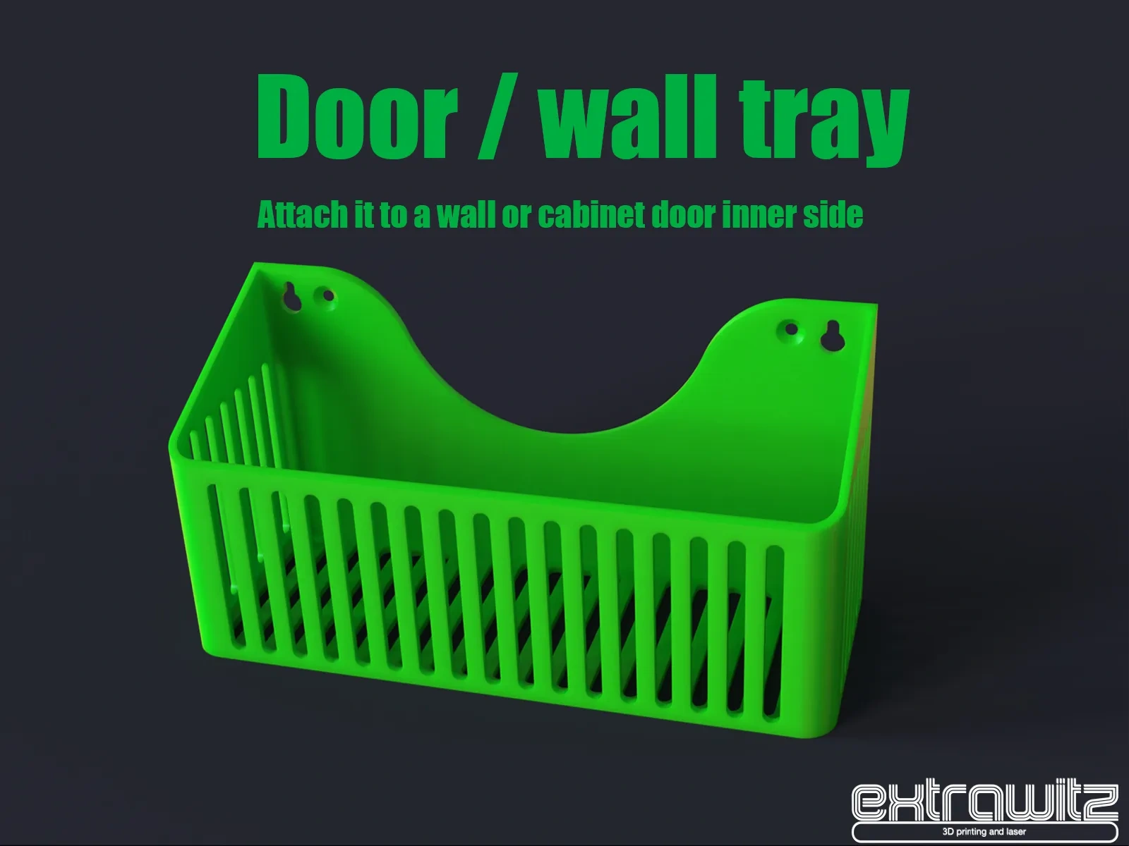 门/墙壁托盘（厨房橱柜，车间） 来自 extrawitz - MakerWorld