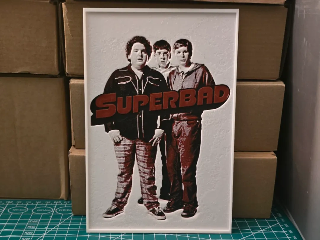 Superbad Movie Poster - Hueforge Art 来自 Lumpy3D - MakerWorld