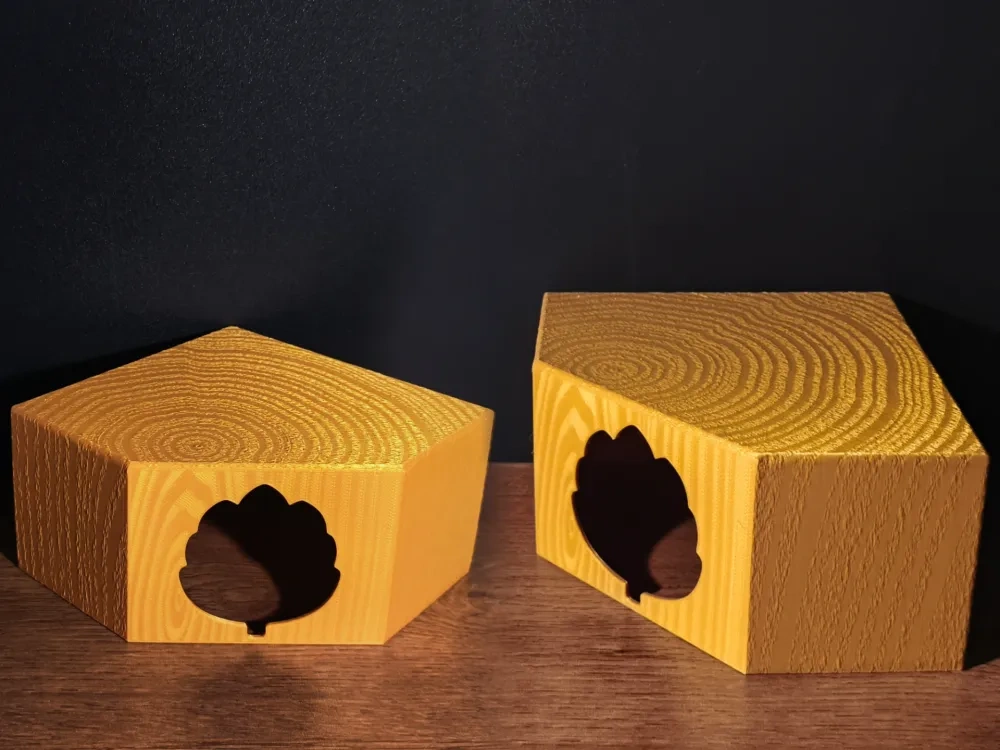 宠物仓鼠躲避屋-木质纹理效果 来自 靴子造物 MakerWorld：免费下载 3D 模型