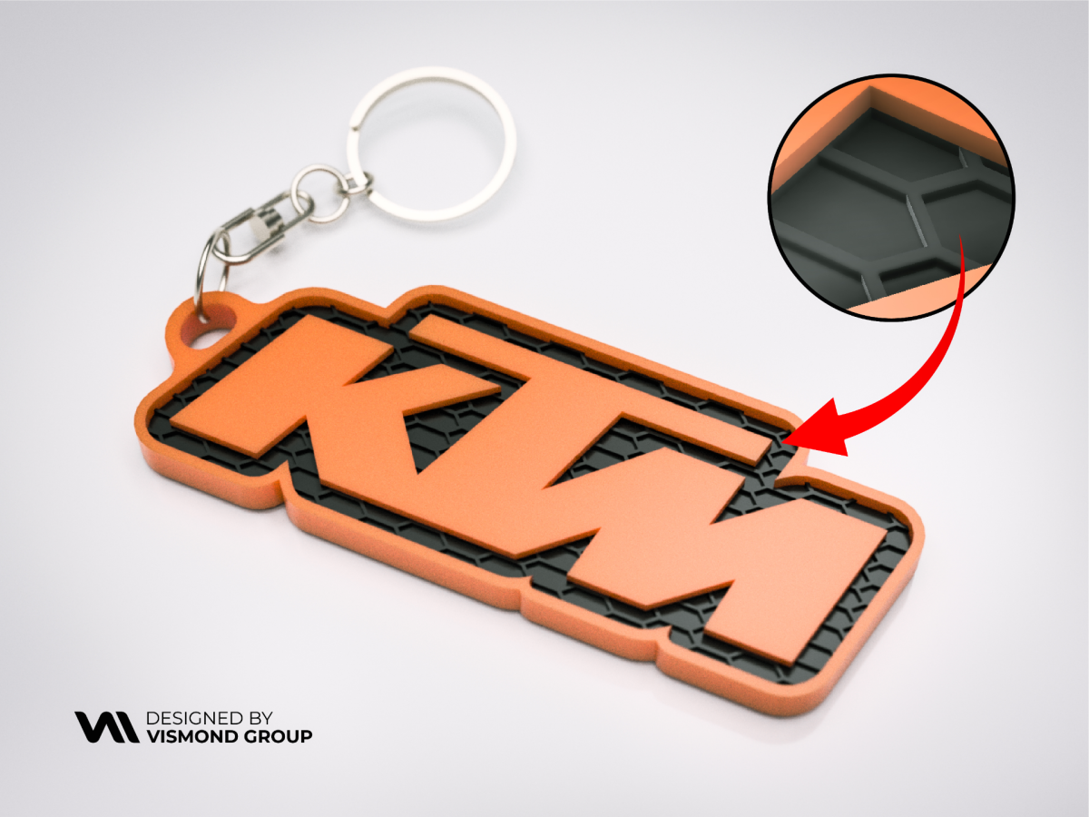 KTM Keychain 来自 VISMOND GROUP MakerWorld：免费下载 3D 模型