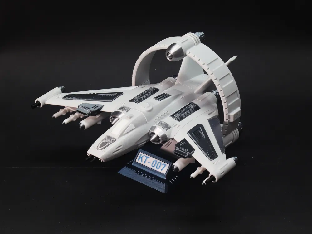 KT-007夜隼星际战机（已分盘，无需五金） 来自 虾七八想 MakerWorld：免费下载 3D 模型
