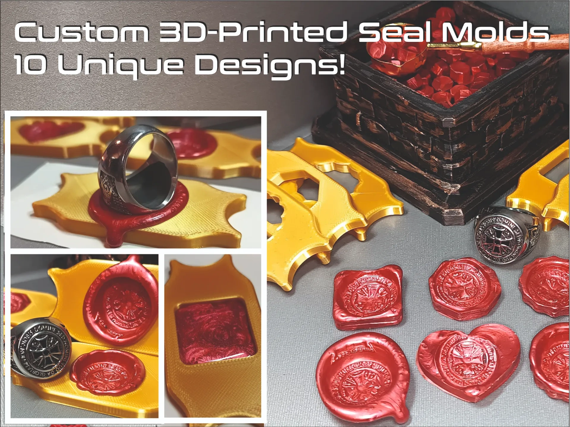 Custom 3D-Printed Seal Molds – 10 Unique Designs! 来自 3D.printing ...