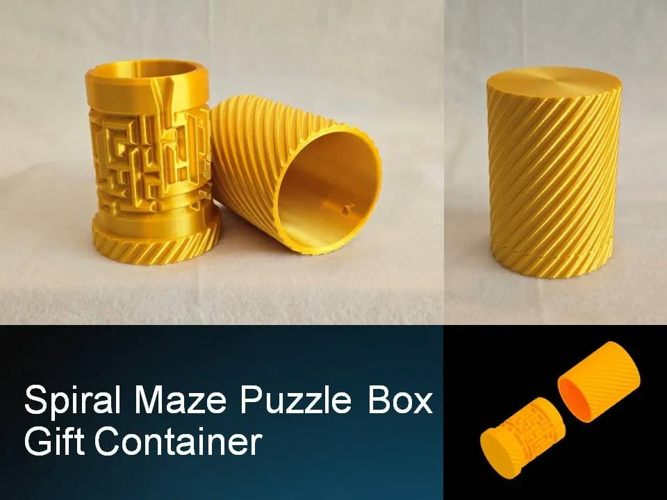 Spiral Labyrinth Puzzle Box - Gift Container 来自 DocLex - MakerWorld
