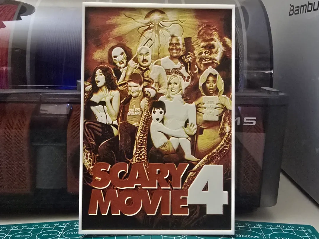 Scary Movie 4 Movie Poster - Hueforge Art 来自 Lumpy3D - MakerWorld