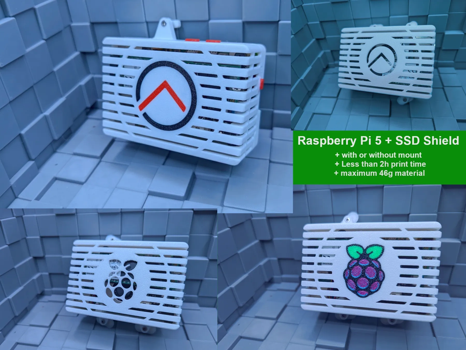 Raspberry Pi 5 skadis + Geekworm X1001 ssd shield 来自 Phenix - MakerWorld
