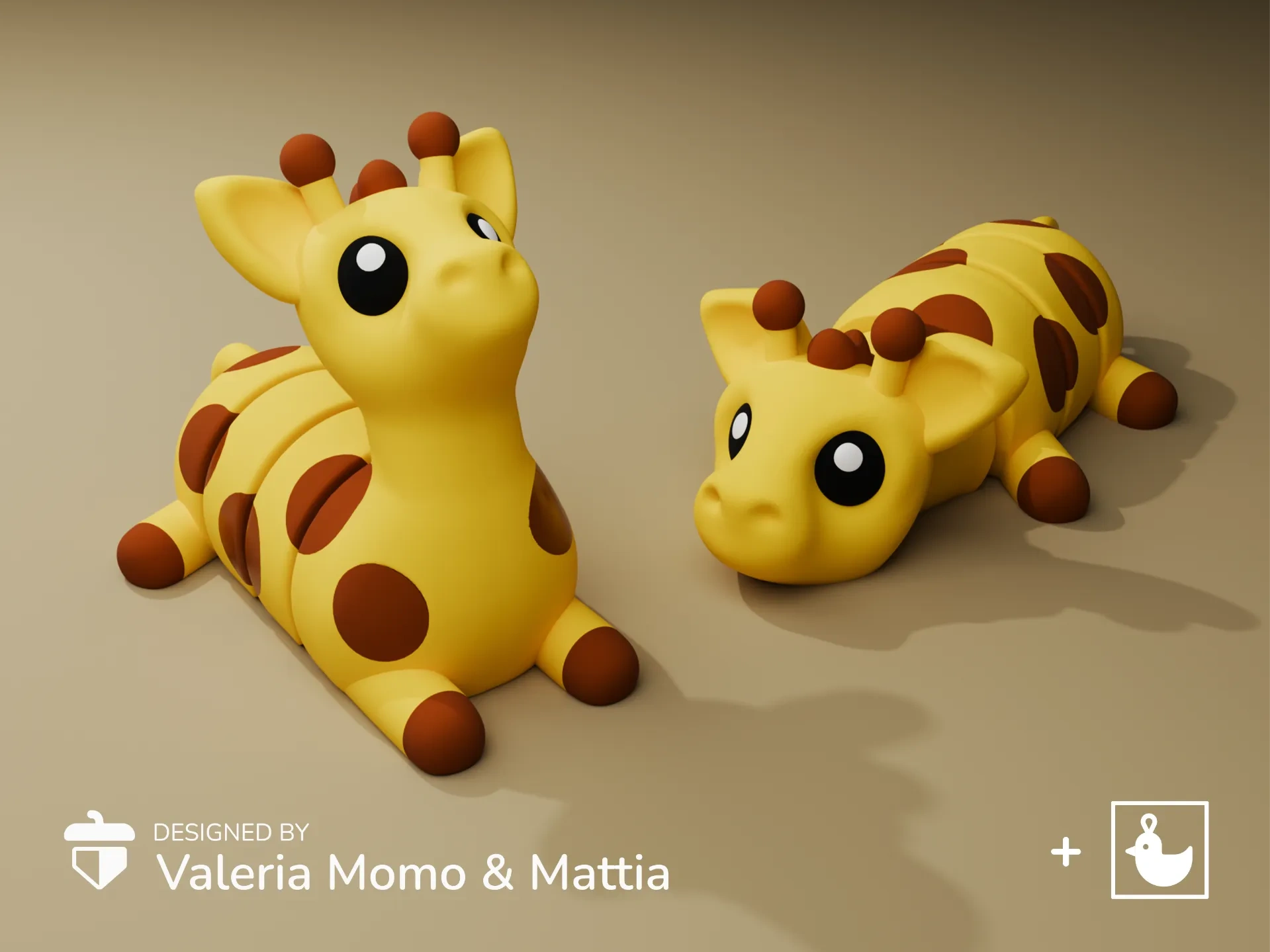 Cute Flexi Pets Giraffe (Keychain Friendly) 来自 Valeria Momo & Mattia ...