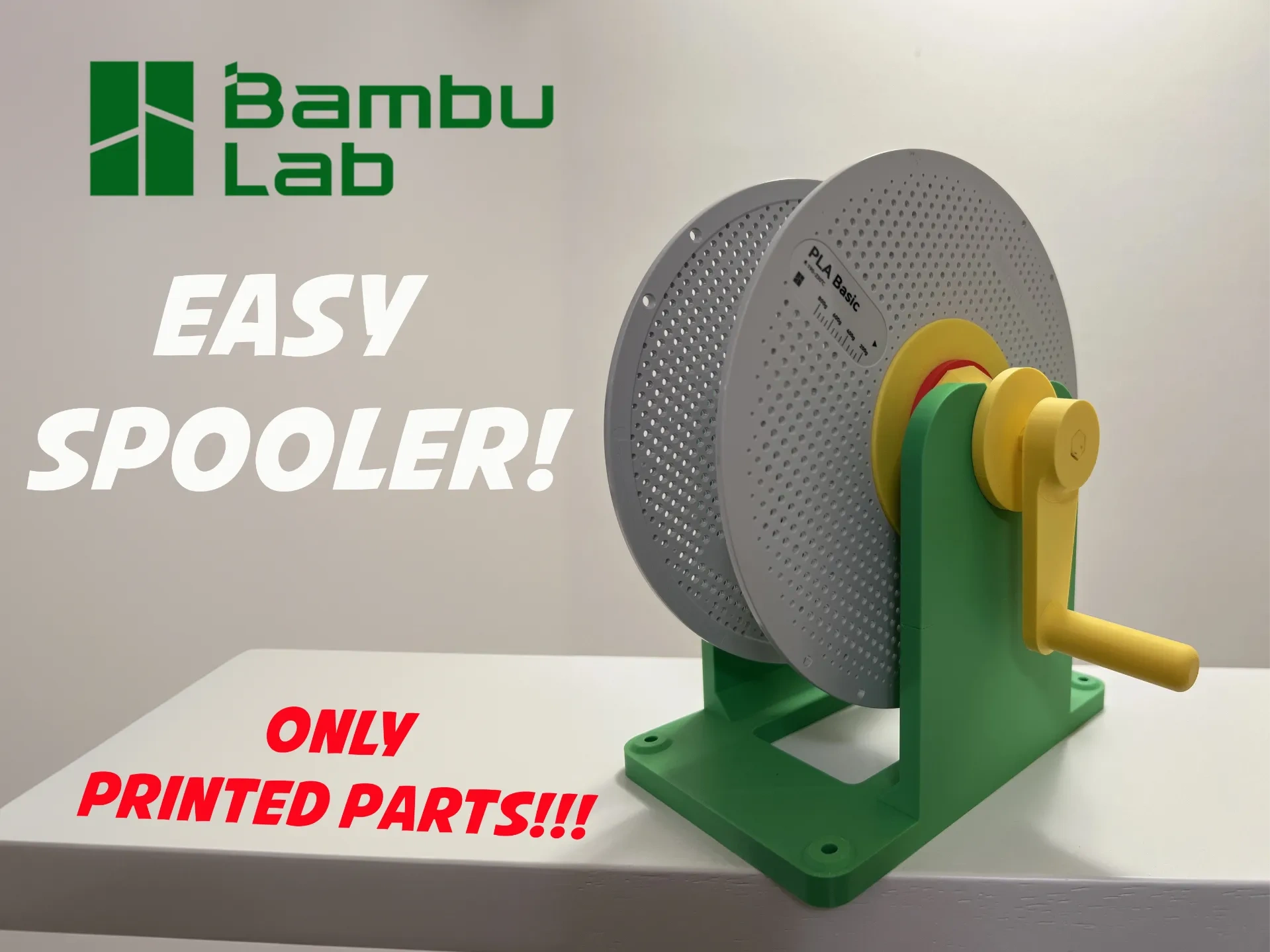 EASY Bambu Spool Winder NO EXTRA PARTS NEEDED! 来自 Mentuis - MakerWorld