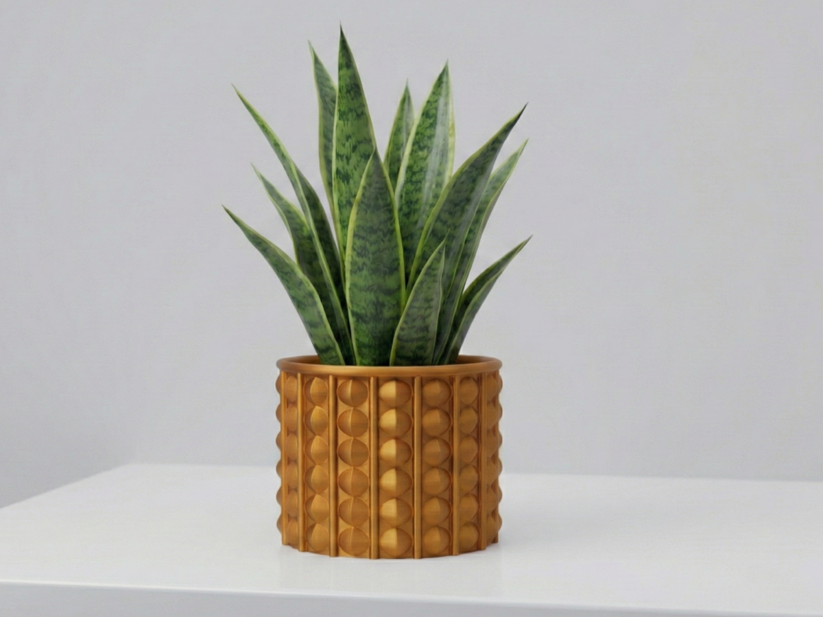 现代有机波纹花盆 - 免费 3D 打印模型 - MakerWorld