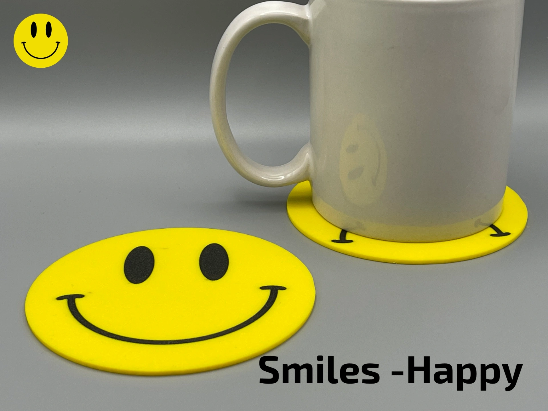 Happy - Smiles Coasters 来自 MalcTheOracle - MakerWorld