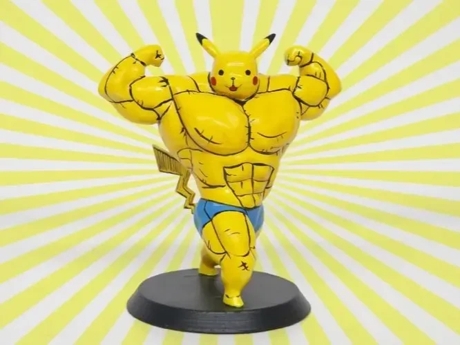 肌肉皮卡丘/Pikachu&muscle 来自 山东达文西 - MakerWorld