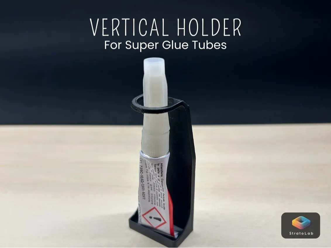 垂直放置超级胶水管的架子 来自 StratoLabMakerWorld：免费下载 3D 模型
