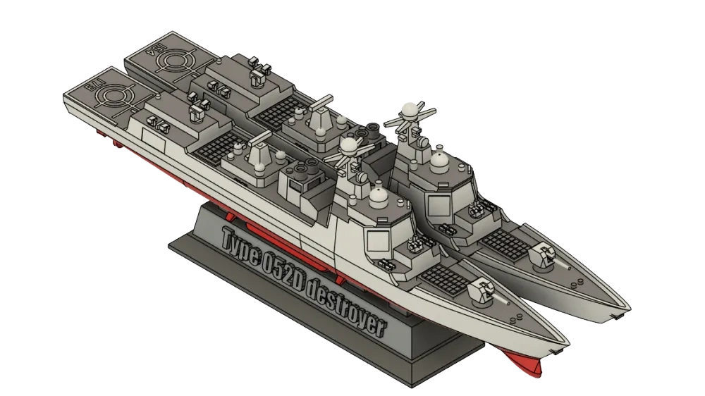 052D长沙舰 1：2000 冰箱贴 来自 redghost13 MakerWorld：免费下载 3D 模型