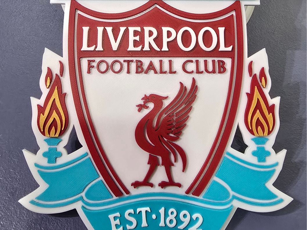 LIVERPOOL FC v2 3D 标志 大型 223毫米 系列 - 免费 3D 打印模型 - MakerWorld
