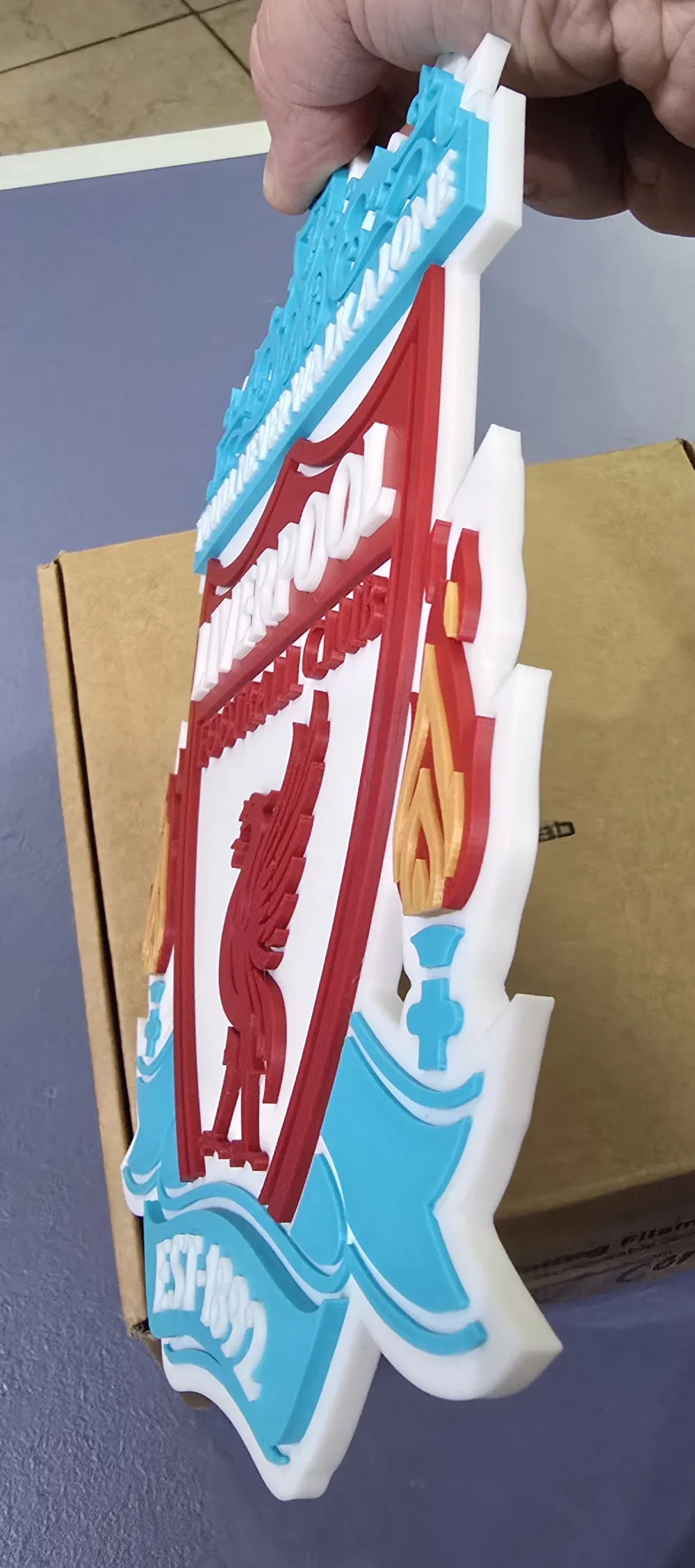 LIVERPOOL FC v2 3D 标志 大型 223毫米 系列 - 免费 3D 打印模型 - MakerWorld
