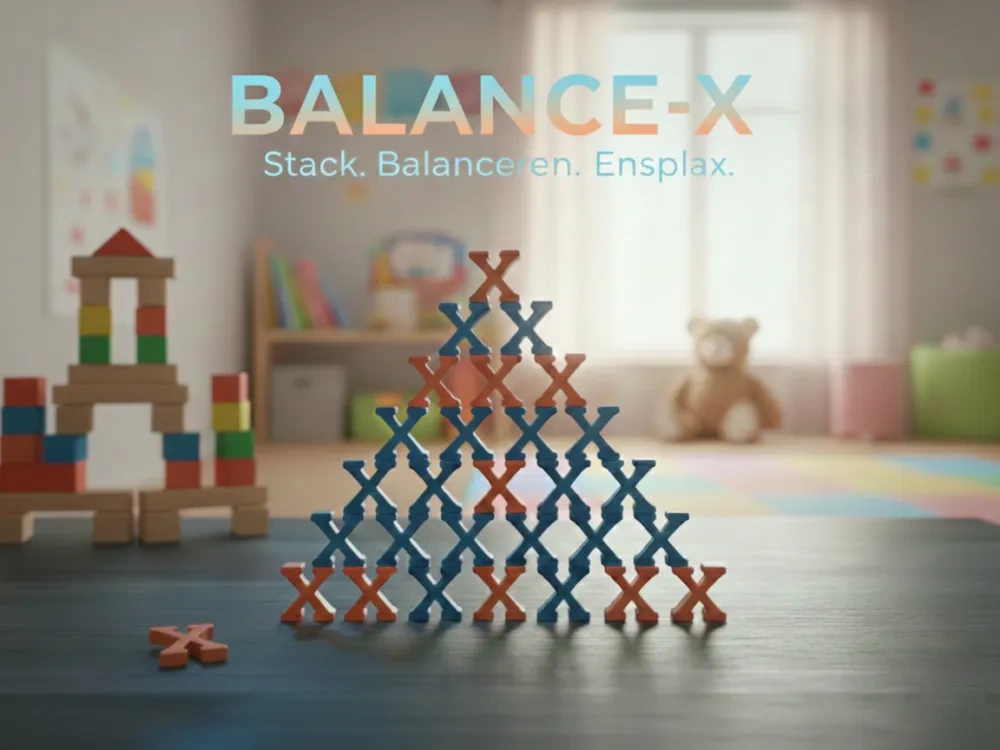 Balance-X：轻松堆叠与精细运动训练 - 免费 3D 打印模型 - MakerWorld