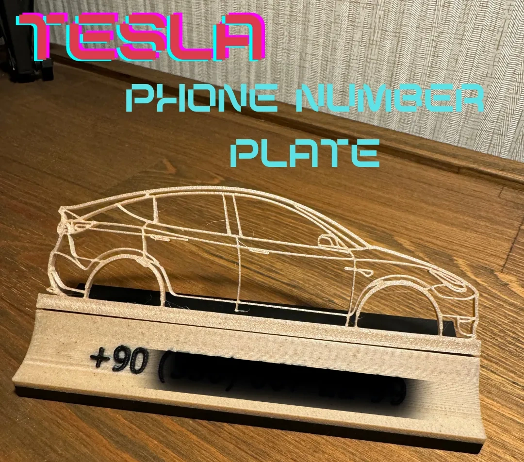 特斯拉Model Y电话号码板 来自 CMNCO - MakerWorld