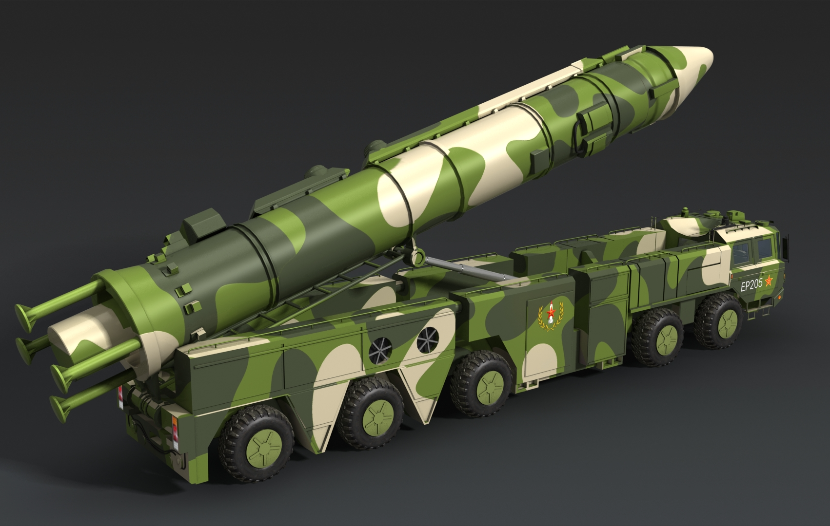 DF-21D东风导弹汽车模型 来自 御官印-文博文创专家 MakerWorld：免费下载 3D 模型