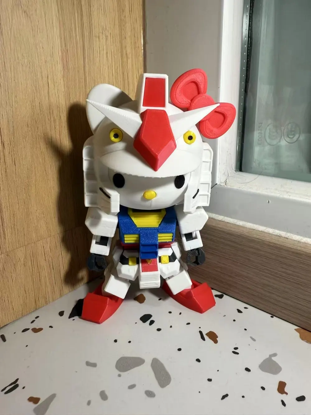 No AMS- 可动HelloKitty高达（近百零件/160g/6.5h） 来自 肌肉弗兰奇 MakerWorld：免费下载 3D 模型