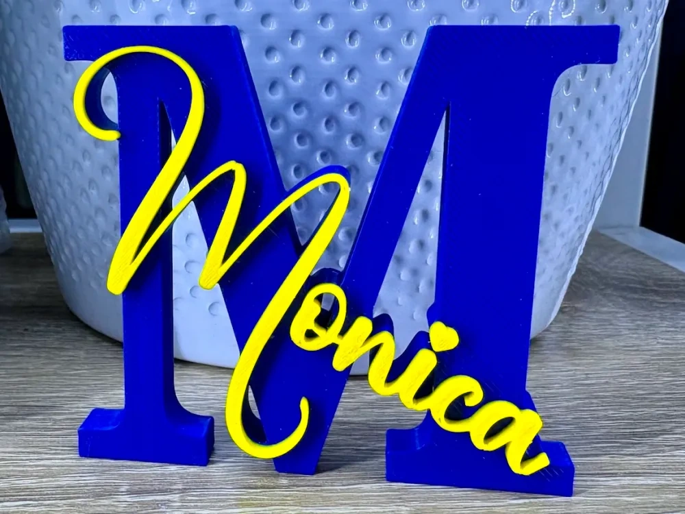 MONICA 姓名牌装饰摆件 - 免费 3D 打印模型 - MakerWorld