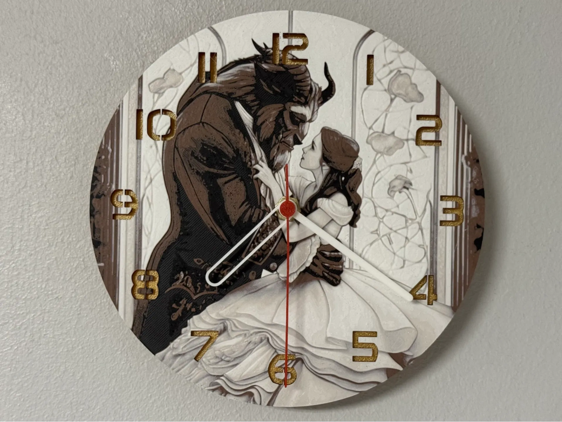 wall/desk clock the Beauty and The Beast HueForge 来自 cP3D - MakerWorld