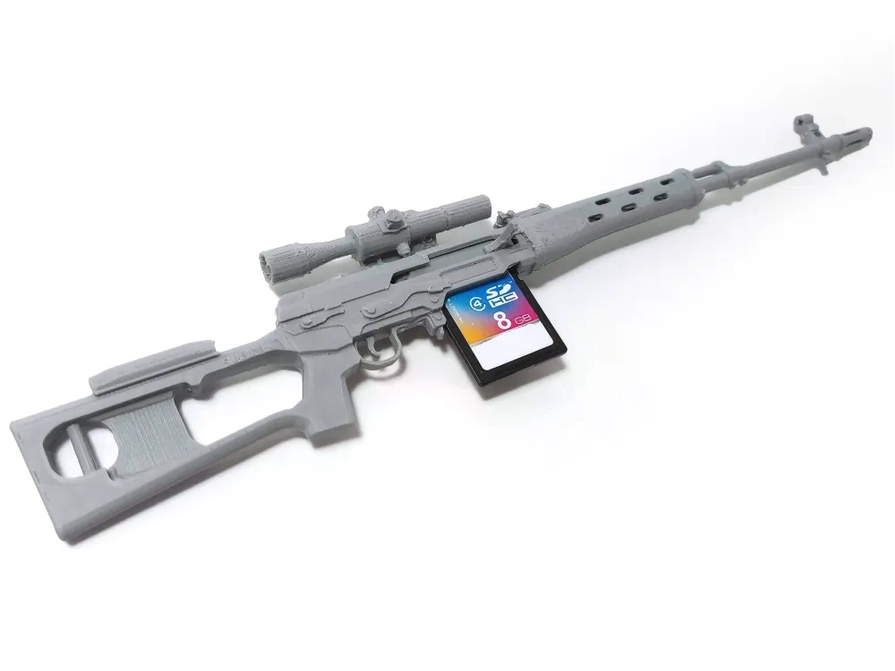 SD Card Holder Mini Dragunov SVD Sniper 1/6 Scale 来自 Lexdros8888 ...