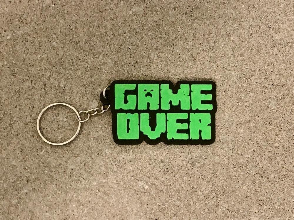 Game Over Keychain - Minecraft Key chain 来自 Lilac Rage - MakerWorld