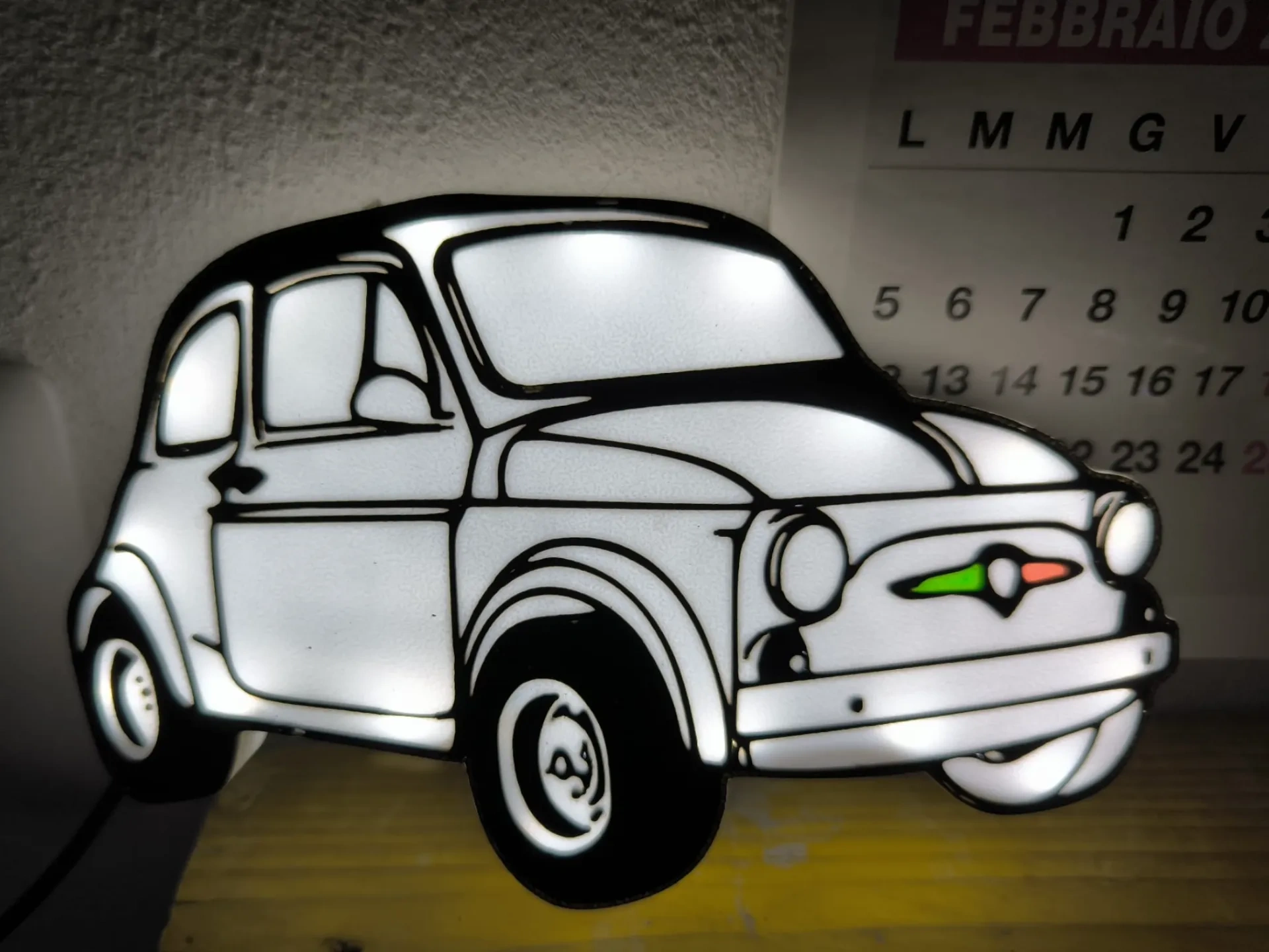 lightbox Fiat 500 Anni 60 来自 FV Racing - MakerWorld