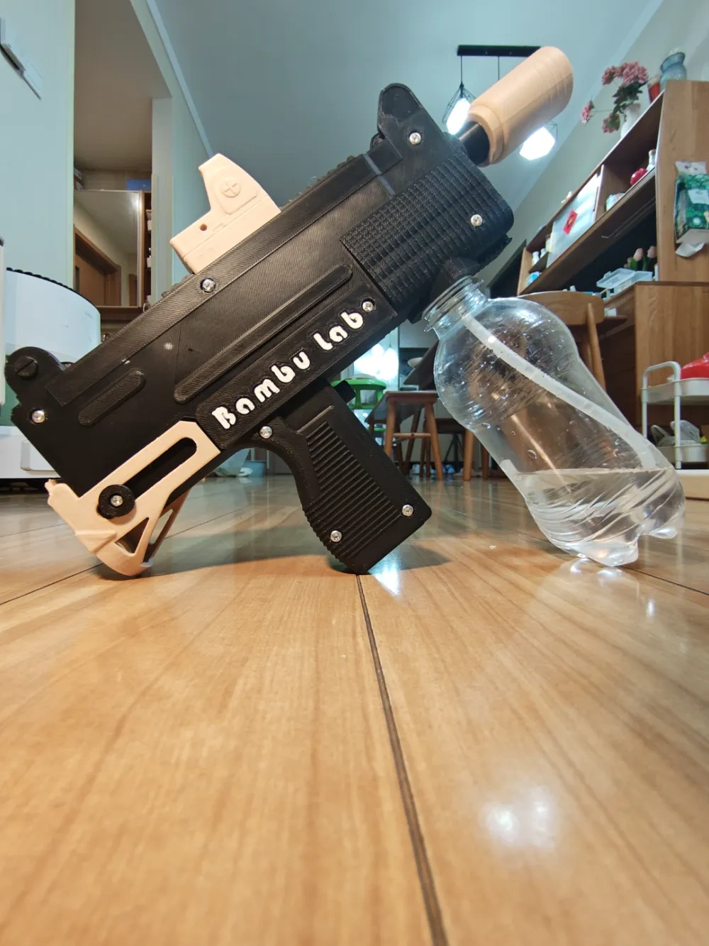 Electric Water Gun Toy - UZI（3.7V） 来自 PathfinderANT MakerWorld：免费下载 3D 模型