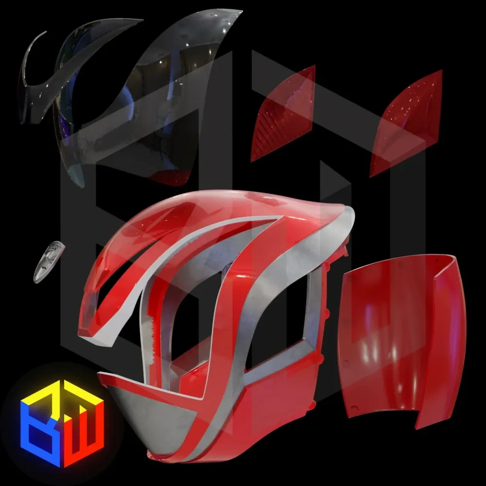 SPD红色战队头盔 来自 Budwin - MakerWorld