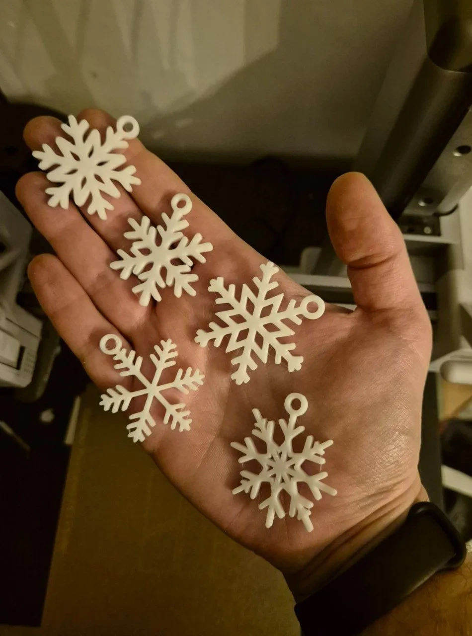 圣诞装饰品 - 雪花装饰品套装 来自 SG499_Lab MakerWorld：免费下载 3D 模型