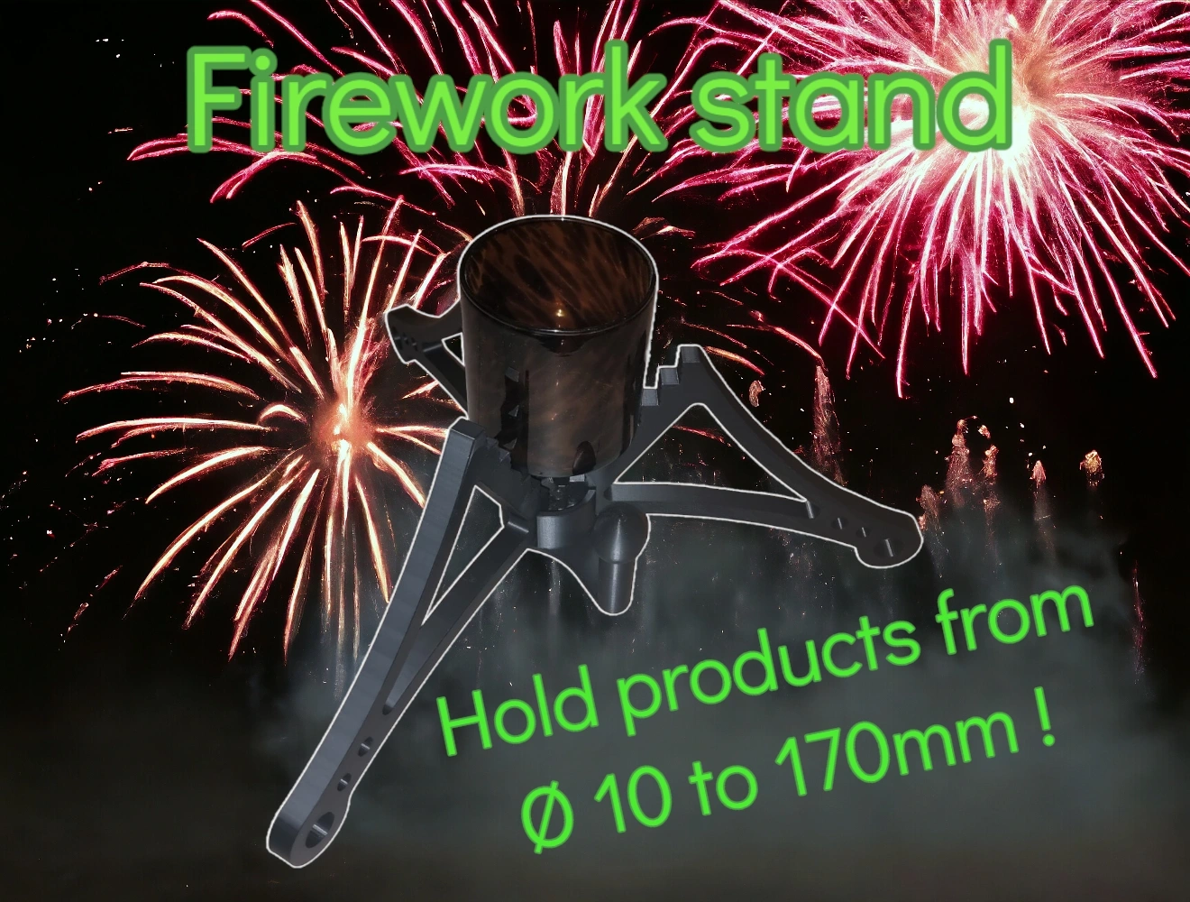 Firework stand / holder. Stable 3 leg stand! 来自 KoBuCRAFTS - MakerWorld