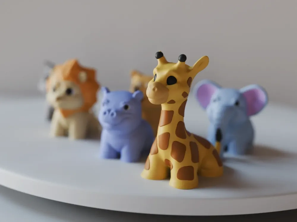 Animal Pack (Lion Cat Dog Elephant Hippo Giraffe) 来自 BumLab3D - MakerWorld