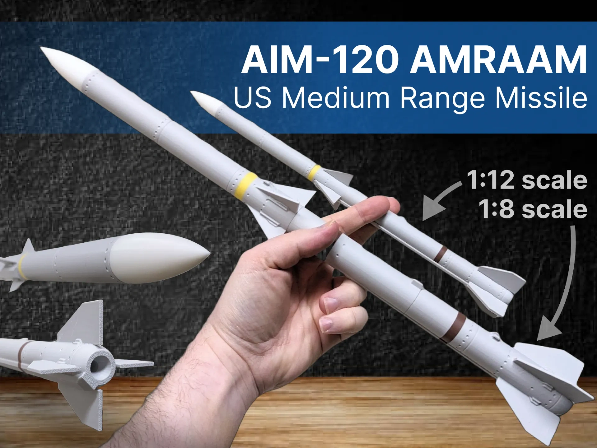 AIM-120 AMRAAM |美国中程空对空导弹 来自 Rexi Labs - MakerWorld