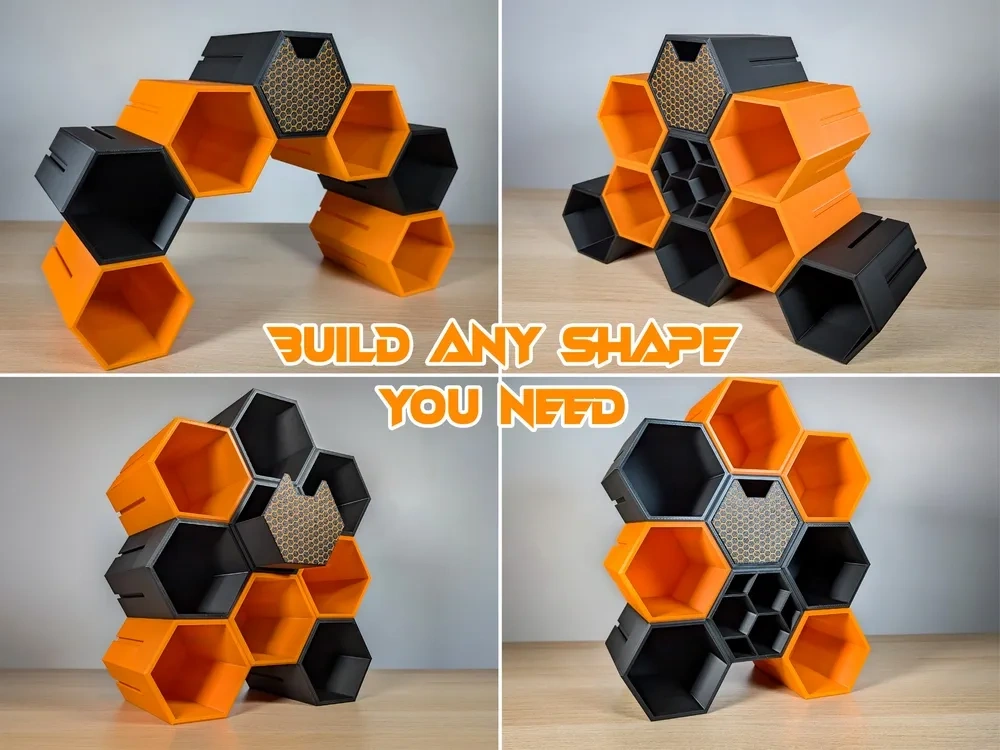 Modular Hex Storage 来自 ByteSlinger - MakerWorld