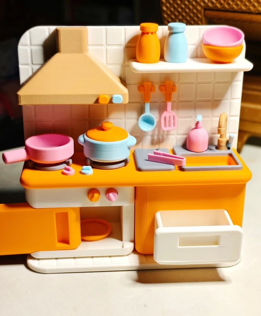 迷你小厨房冰箱贴 - 免费 3D 打印模型 - MakerWorld