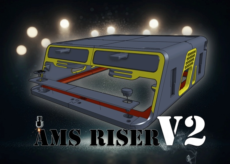 [AMS Loft V2]双AMS堆叠支架（适配RiserV2/H2D/AMS2Pro） 来自 人间之表MakerWorld：免费下载 3D 模型