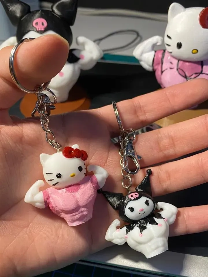 Hello Kitty钥匙扣 来自 Xmaker MakerWorld：免费下载 3D 模型